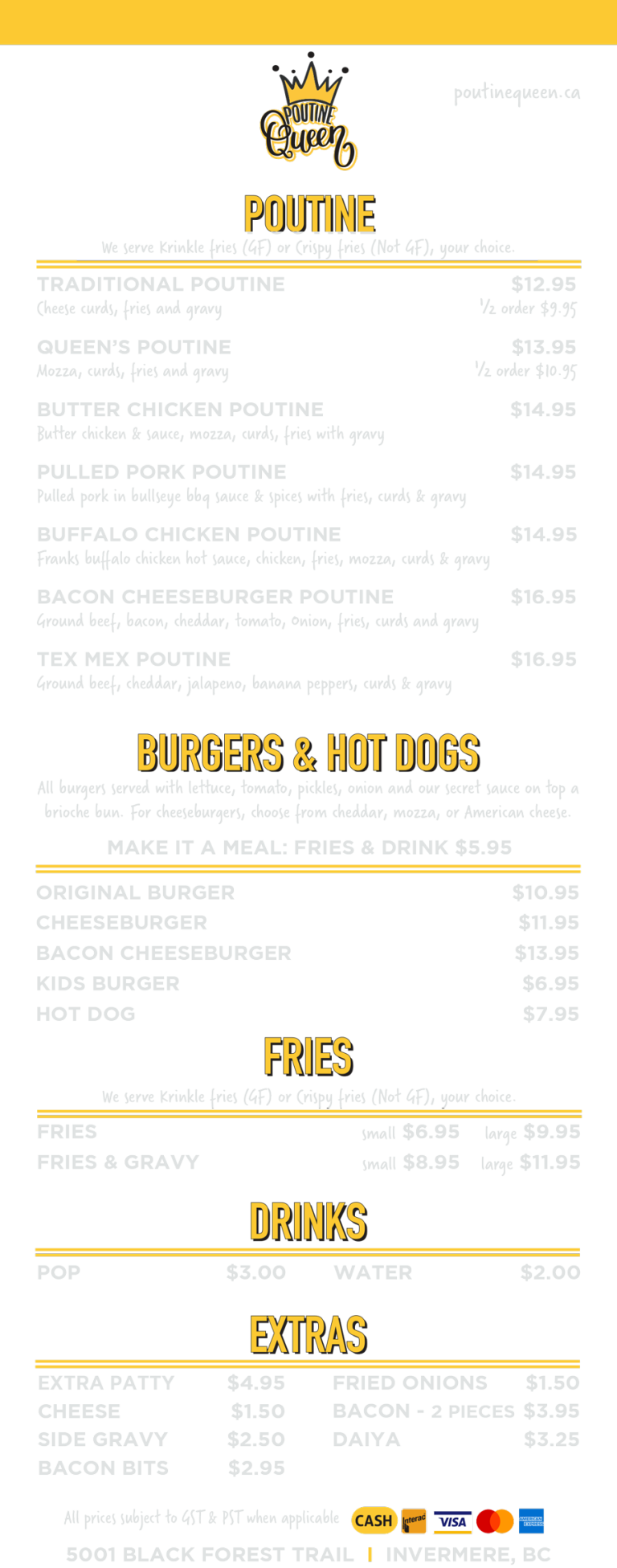 Poutine Queen - Poutine & more on the go in Invermere, BC