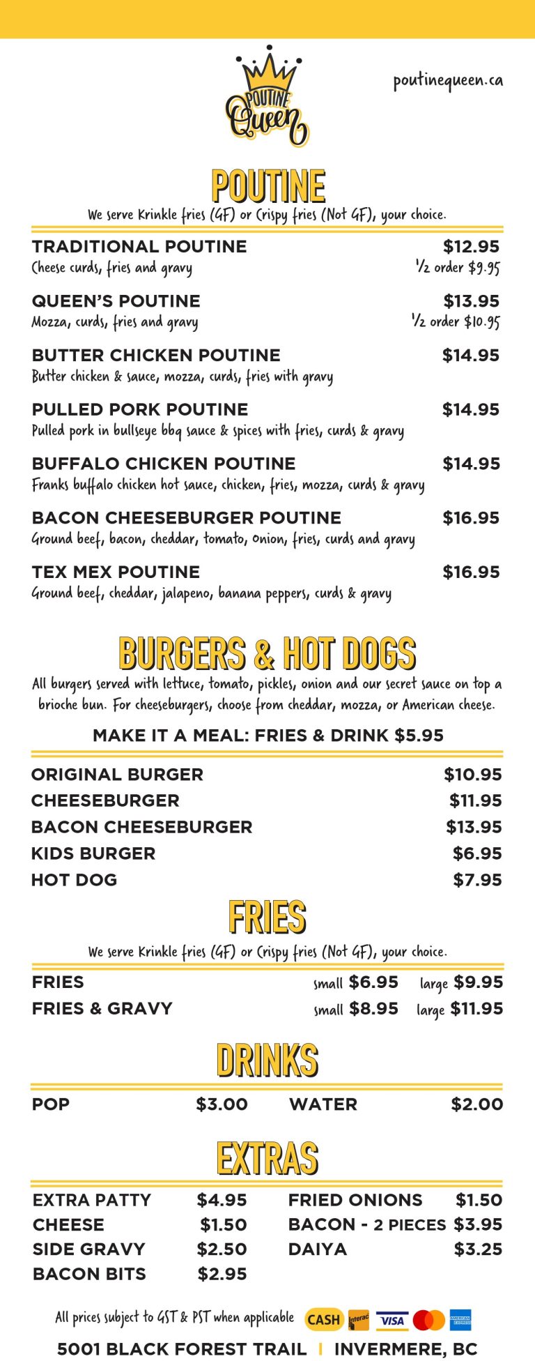 Poutine Queen - Poutine & more on the go in Invermere, BC